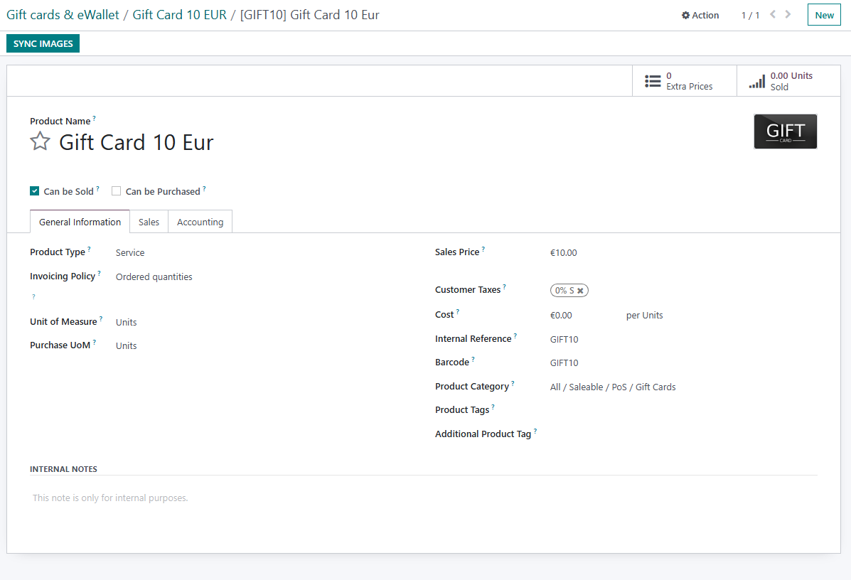 Gift card EN | Odoo development and customization